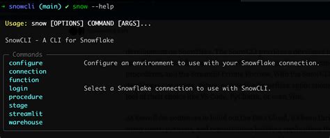 snowcli — app and developer cli for snowflake ️🧑‍💻 by jeff hollan