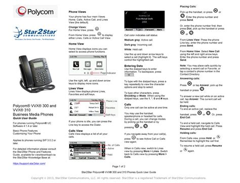 Polycom Vvx 300 Quick User Manual Pdf Download Manualslib