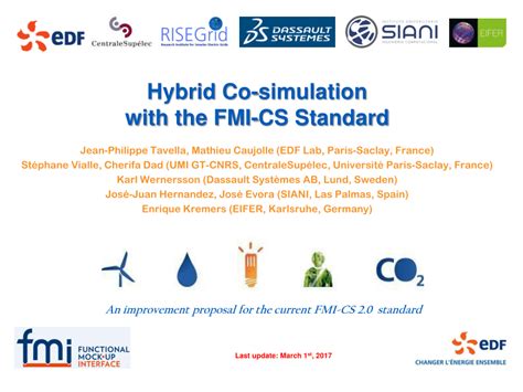 Pdf A Proposal For Hybrid Co Simulation With The Fmi Cs Standard