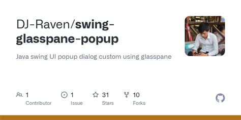 Github Dj Ravenswing Glasspane Popup Java Swing Ui Popup Dialog