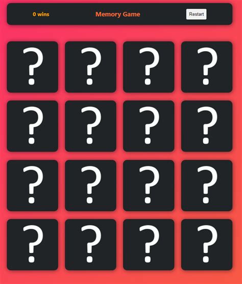 Github Lennyestmemory Game A Simple Memory Game Made In React