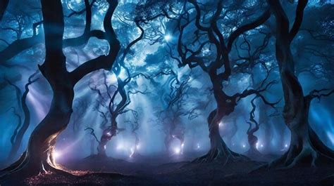 Premium Photo Captivating Spectral Forest Phenomenon