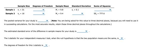 Solved 4 Differentiating Pooled Variance And The Estimated