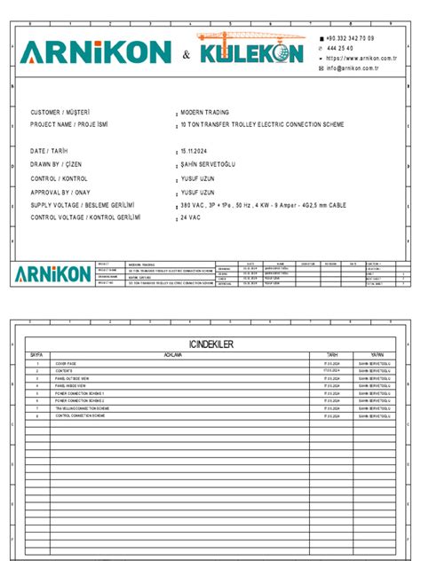 10 Ton Transfer Trolley Electric Connection Scheme Pdf Alternating