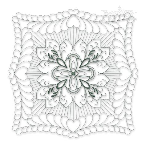 Floral Pattern 7 Extra Large Quilt Block Embroidery Design Apex Embroidery Designs Monogram