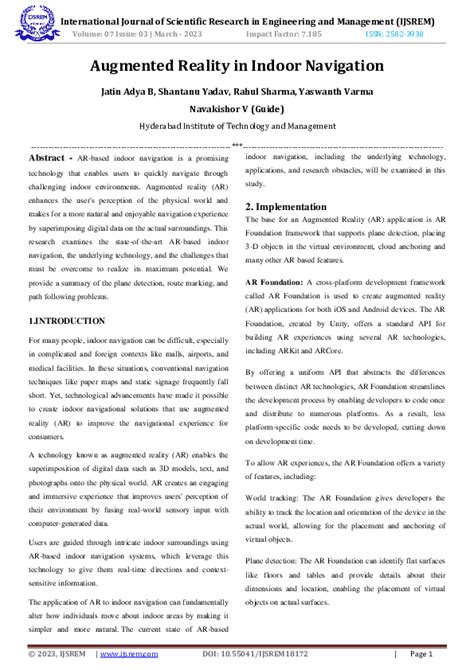 pdf augmented reality in indoor navigation