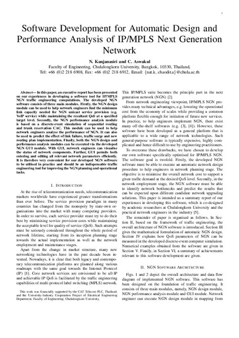 pdf software development for automatic design and performance