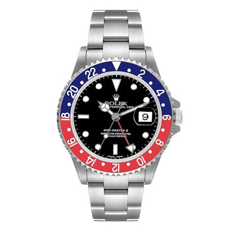 Rolex Gmt Master Ii Pepsi Red And Blue Bezel Steel Mens Watch 16710 Box
