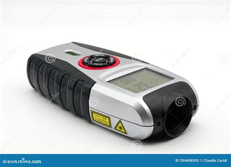 Ultrasonic Distance Meter Isolated On White Background Stock Image Image Of Analysis Control