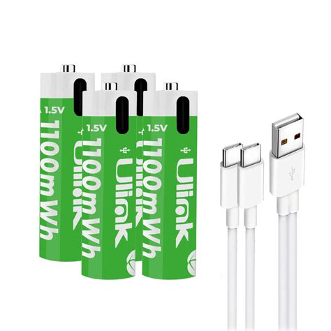 Pilas 4x Aaa Con Carga Usb C De 1100mwh Mod Ul Bat3a4 Ulink