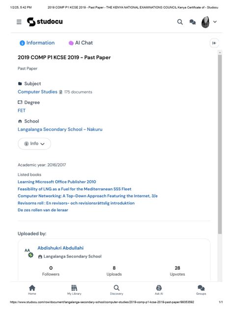 2019 Comp P1 Kcse 2019 Past Paper The Kenya National Examinations Council Kenya Certificate