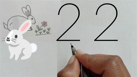 How To Draw Rabbit From 22 Number 22 Number Se Rabbit Kaise Banaye Drawing Rabbitdrawing