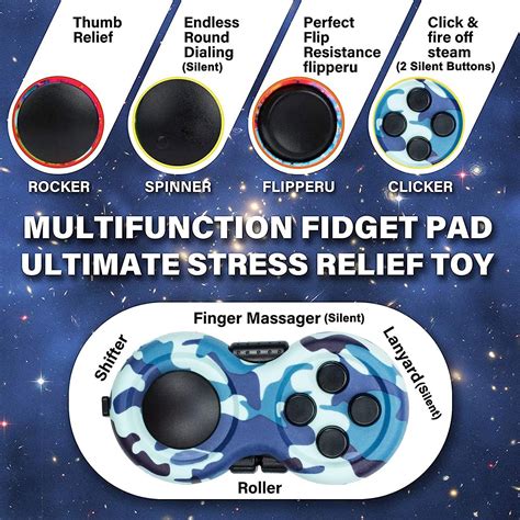 Fidget Pad With 8 Fidget Functions 2nd Generation Fidget Toy Controller