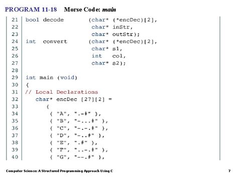 A Programming Example Morse Code Morse