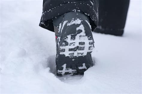 Trace Left On On The White Snow Naked Stock Image Image Of Polar Secluded