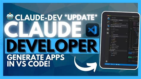 claudedev update generate applications within vs code screenshot to