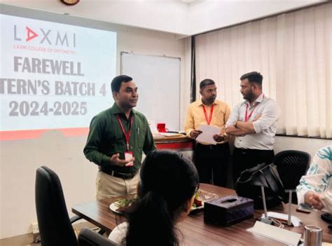 Laxmi College Of Optometry Farewell Intern Batch 2024 25