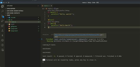 Vscode Rust Extension Summon Wrong Command When Test Name Is Gen