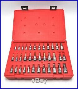 Snap On Master Allen Hex Torx Socket Driver Set SAE Metric 1/4 3/8 Dr 36pc New – Standard Sae Metric