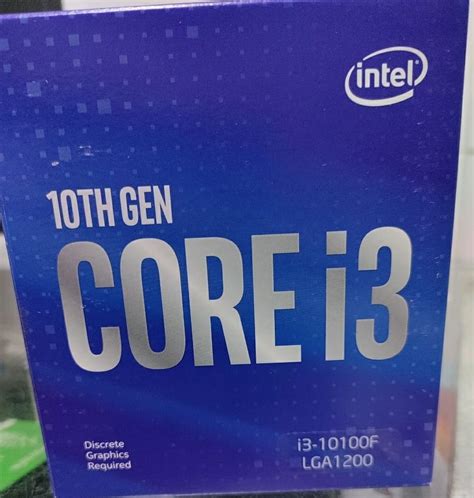 Intel Core I3 Processor 10 Th Gen 128 Bit Model Namenumber 10100f