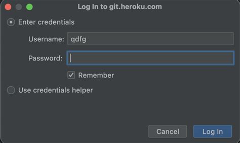 Deployment Heroku Credentials Popup In Pycharm Stack Overflow