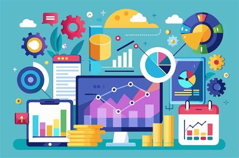 Colorful Infographic Illustrating Business Analytics And Data