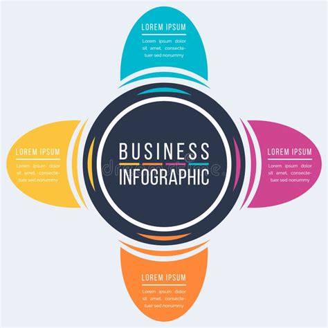 Infographic Design 7 Steps Objects Elements Or Options Circle Infographic Template Stock