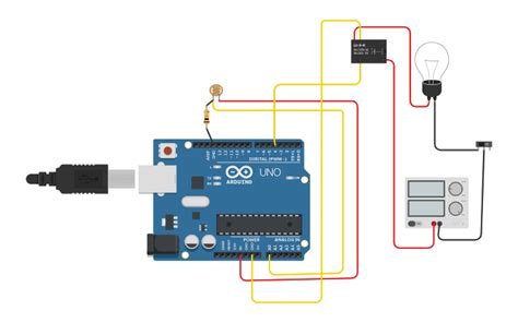 circuit design automatic lamp tinkercad
