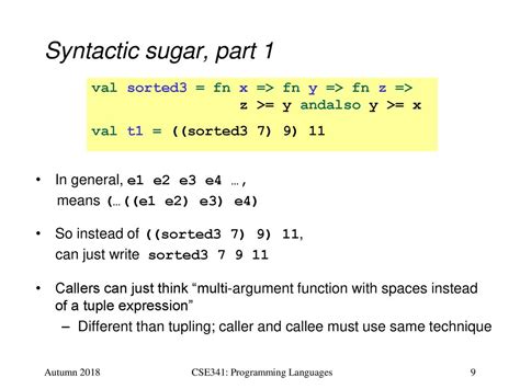 Cse341 Programming Languages Lecture 9 Function Closure Idioms Ppt