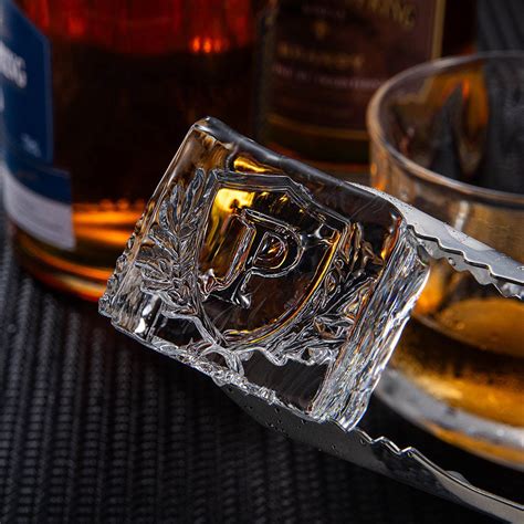 Personalized Food Grade Engraved Brass Initial Whiskey Ice Cube Mold
