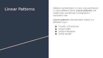 Linear Representations Example Graph Table Equation Picture By David Stroud