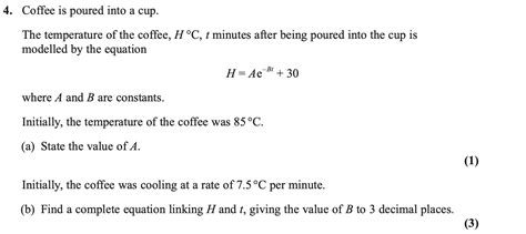 Modelling Exponential Equations Exam Questions Examsolutions