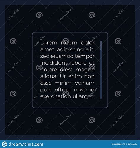 Text Field With Scrollbar Ui Element Template Stock Vector