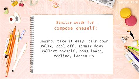 compose oneself synonyms that belongs to phrasal verbs