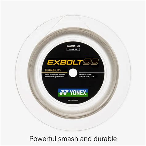 Yonex Exbolt 68 200m Badminton String White