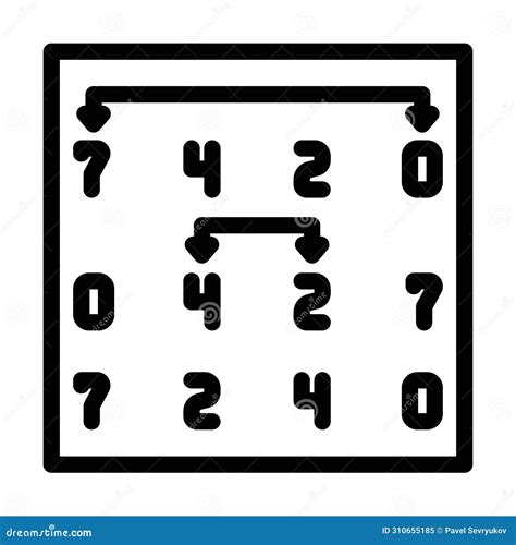 Selection Sort Algorithm Line Icon Vector Illustration Stock Vector Illustration Of Organize