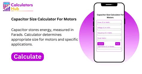 Capacitor Size Calculator For Motors Online