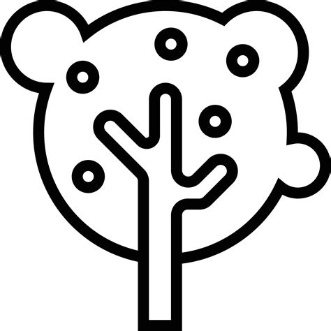 Tree Fruit Growht Outline Icon Vector Art At Vecteezy