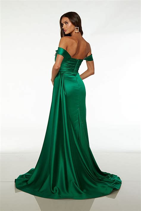 Alyce 61571 Satin Evening Dress With Detachable Side Train Mydressline
