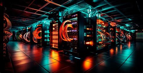 Network Of Connections In Servers Data Storage Systems In Data Centers Ai Generated Image