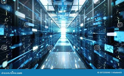 Futuristic Data Centers Cloud Servers Powering The Realm Of Digital