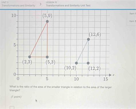 solved unit 3 lesson 11 transformations and similarity transformations