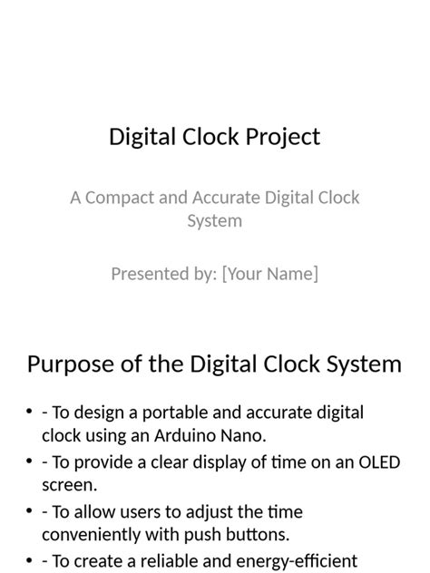 Digital Clock Project Pdf