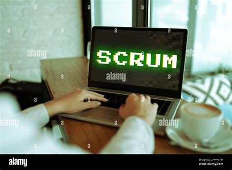 Sign Displaying Scrum Concept Meaning Handwriting As Distinct From
