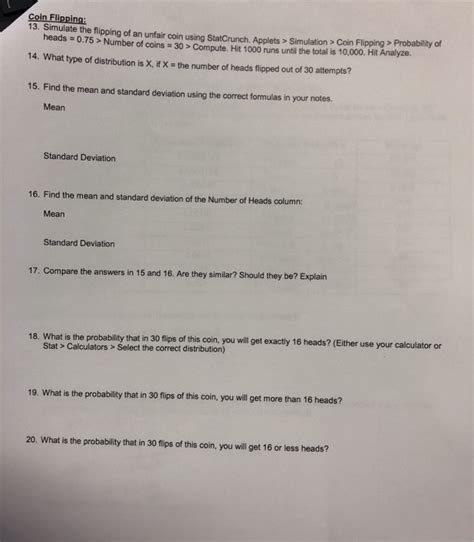 Solved Coin Flipping 13 Simulate The Flipping Of An Unfair
