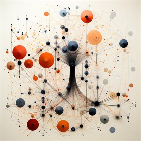 Premium Photo Colorful Network Graph Illustration Generative Ai