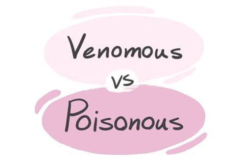 Venomous Vs Poisonous In English LanGeek