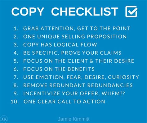 Copywriting Checklist