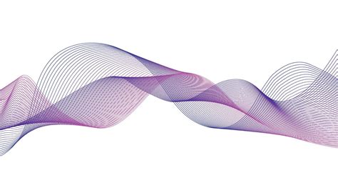 Colorful Wave Lines Flowing Dynamic Blue Pink Isolated On A White