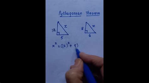 Pythagoras Theorem Maths Mathstricks Shortvideo Youtube